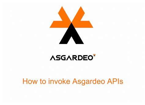 Invoking Apis In Asgardeo Asgardeo Is The New Idaas Platform By By