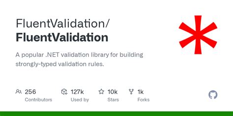 Github Fluentvalidationfluentvalidation A Popular Net Validation Library For Building