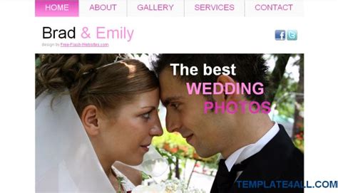 Brad Emily Wedding Pink Free Css Template Scriptmafia Org Download