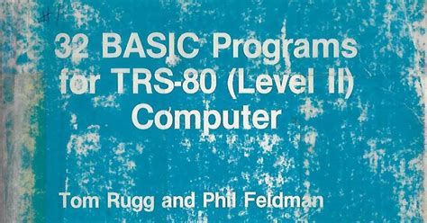 32 Basic Programs For The Trs 80 Level Ii Computer Video Game