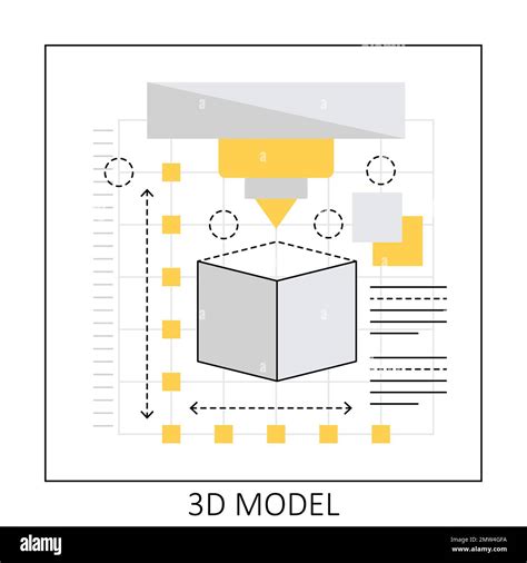 3d Printing Model Web Printing Technology Prototype Creating Vector