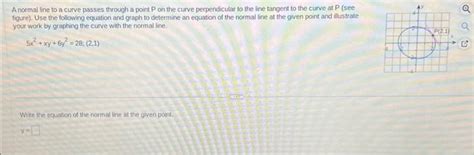 solved a normal line to a curve passes through a point p on