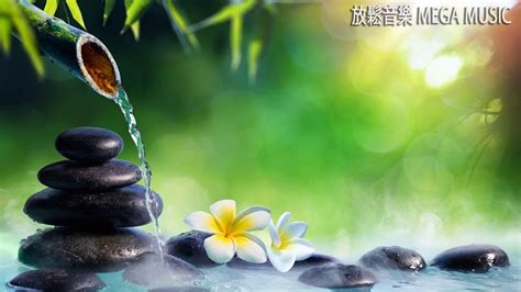 竹製噴泉 蓮花的美麗圖畫有蒸發的水，黑色的石頭：睡眠音樂，水聲，放鬆音樂，冥想音樂★12 Youtube