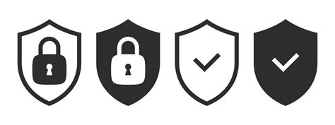 Shield With A Lock Padlocks Icons Security Symbol Icons Vector Scalable Graphics 24775872