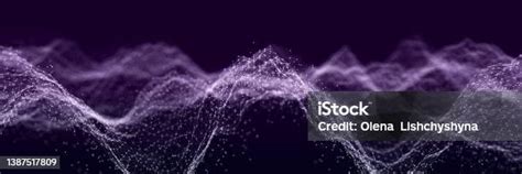 빅 데이터 시각화 소리의 음악 스트림 점의 끼어링과 추상적인 배경 3d 렌더링 Code Pink에 대한 스톡 사진 및 기타 이미지 Code Pink 가리키기 개념