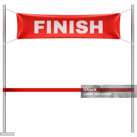 흰색 배경에 고립 된 빨간 섬유 배너와 리본 벡터 일러스트와 함께 결승 선 1에 대한 스톡 벡터 아트 및 기타 이미지 1 1위 Championship Istock