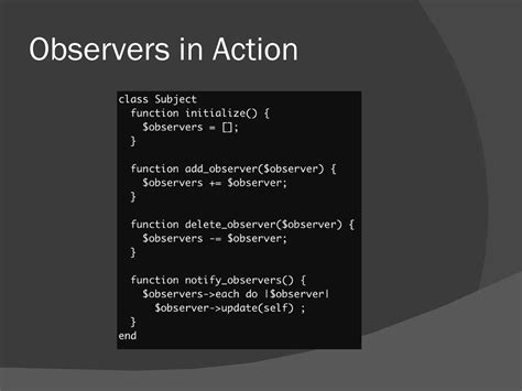 Design Patterns 4 Observer Pattern Ppt