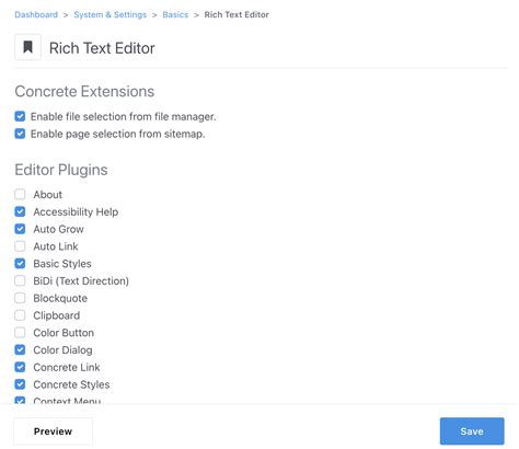 Basics Concrete Cms