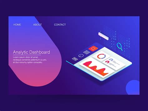 Premium Vector Analytics Landing Page