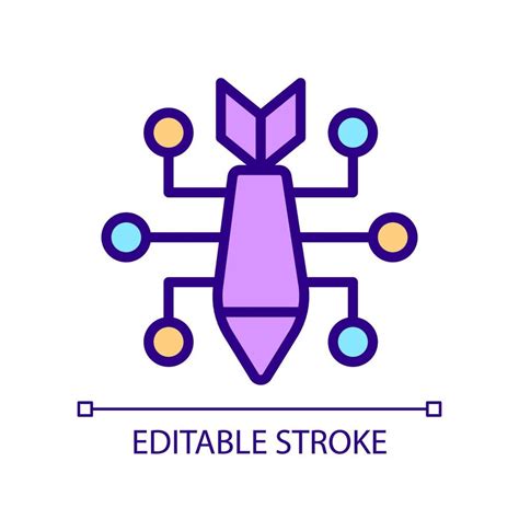 Cyber Attack Pixel Perfect Rgb Color Icon Cybercrime Deploy Malware Hacking Activity Data