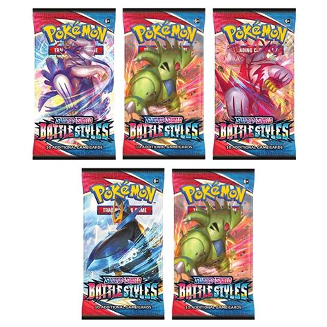 Pokemon Tcg Sword And Shield Battle Styles Booster Packs 5 Pack Lot