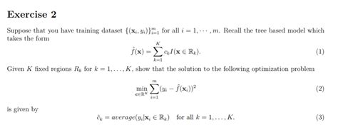 Solved Exercise 2Suppose That You Have Training Dataset Chegg Com
