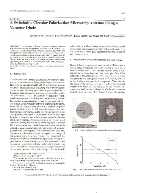 pdf a switchable circular polarization microstrip antenna using a
