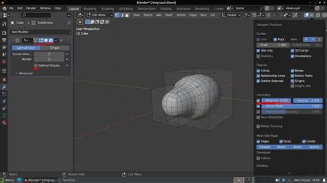 Show Wireframe Subsurface Result In Edit Mode Basics And Interface Blender Artists Community
