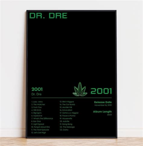 Dr Dre 2001 Album Poster Print Etsy