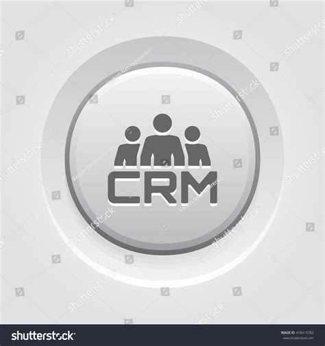 Crm System Icon Flat Design Stock Vector Royalty Free 418415782 Shutterstock