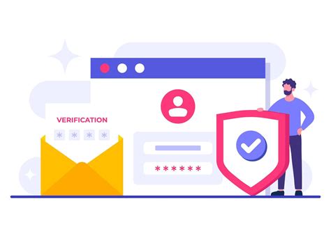 Two Step Verification Flat Illustration Template Otp Authentication Password One Time