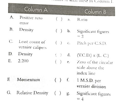 match the items in column a with column b each point in column a has minimum one match in