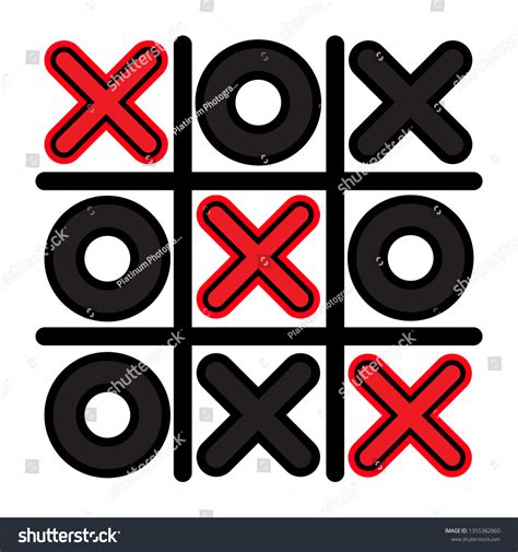 Crosses Zeros Funny Game Schematic Image Stock Vector Royalty Free 1355382860 Shutterstock