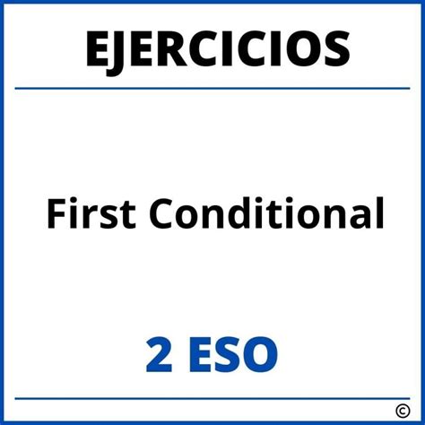 Ejercicios Second Conditional 2 Eso Pdf