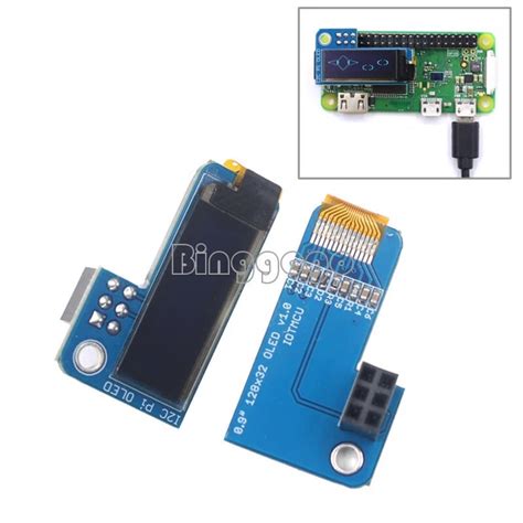 I2c 091inch Blue Oled Display Screen 128x32 Ssd1306 For Rpi Raspberry