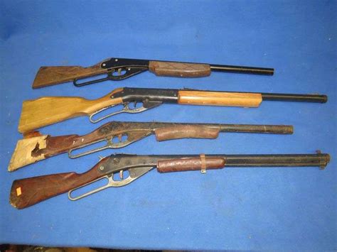 Four Daisy Guns Three Are Bb Guns For Parts Or Repair And One Is A Working Model 660 Toy Gun