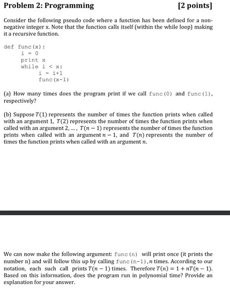 Solved Problem Programming Points Consider The Chegg