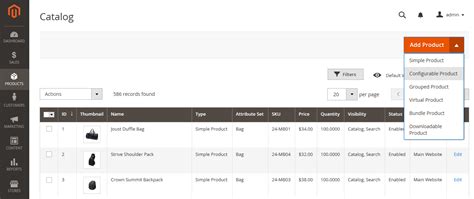 magento2 how to create a product in magento with multiple sizes