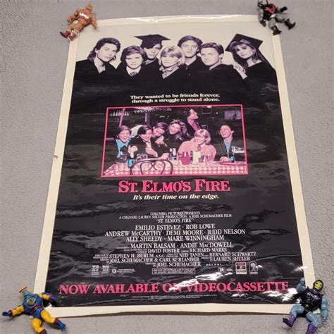 Vintage 1985 St Elmos Fire Movie Poster Original 27x41 Rca Columbia