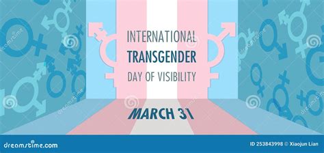 International Transgender Day Of Visibility On March 31 Vector Banner