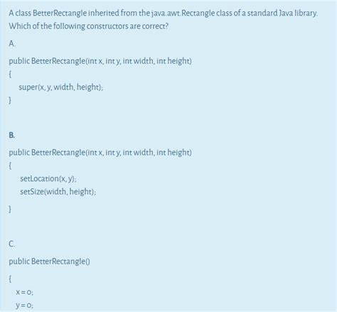 Solved A Class Better Rectangle Inherited From The Java Awt Chegg Com