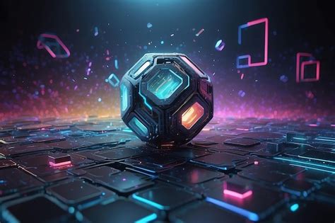 Premium Photo Blockchain Technology With Abstract Background 3d Rendering