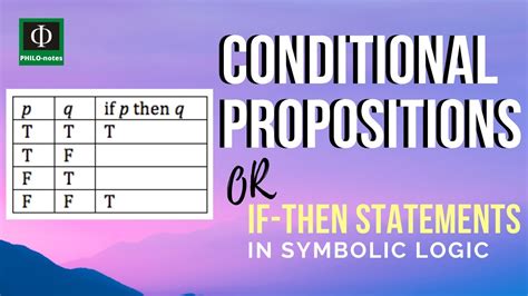 Conditional Propositions Or If Then Statements YouTube