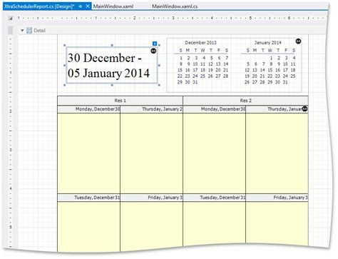 How To Add XtraSchedulerReport To A WPF Application Legacy WPF