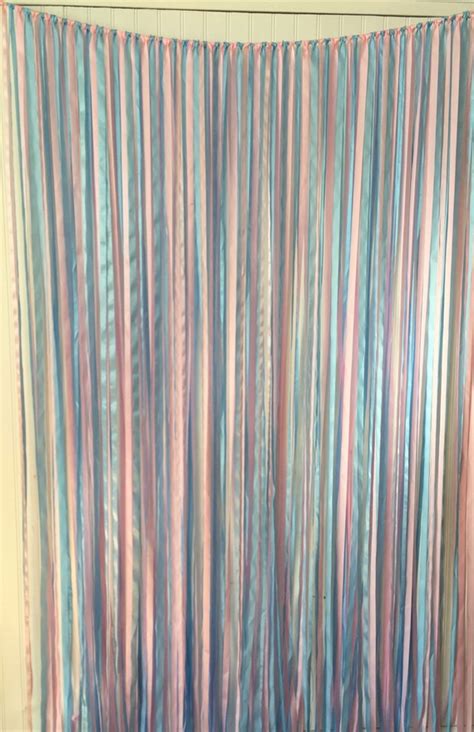 Gender Reveal Backdrop Gender Reveal Decorations Ribbon Etsy