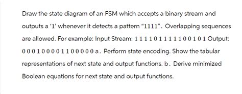 Answered Draw The State Diagram Of An Fsm Which Bartleby