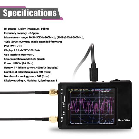 Portable Vector Network Analyzer Lcd Digital Handheld Shortwave Mf Hf Vhf Uhf Antenna Analyzer