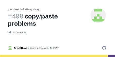 Copypaste Problems · Issue 498 · Jpurireact Draft Wysiwyg · Github