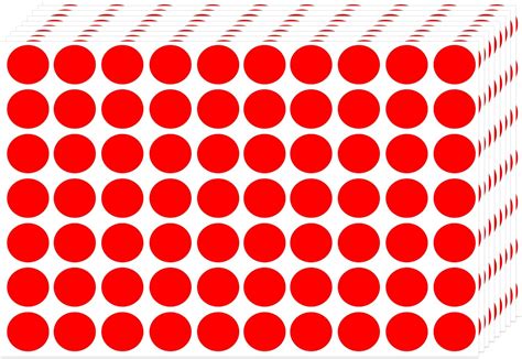 3500 Dot Stickers 3 4 Inch Red Coding Labels Circle Price Dot Stickers For