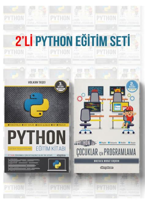 2 li python eğitim seti 2 kitap dikeyeksen