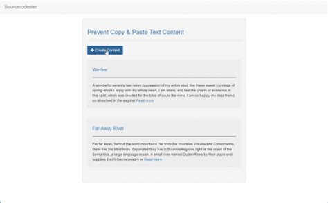 php prevent copy and paste text content free source code and tutorials