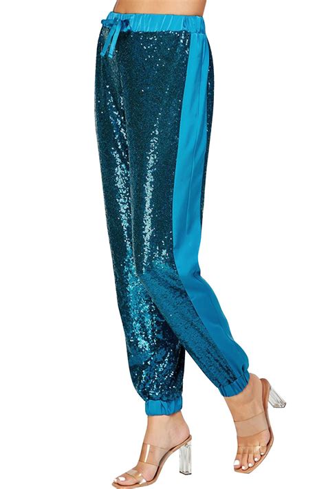 Designer Sequin Joggers Womens Sequin Pants Joggers Kyle X Shahida