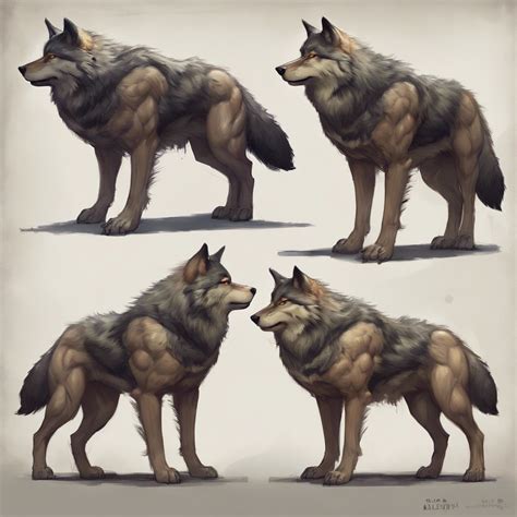 Wuff A Big Muscled Wolf Wishes Fanart