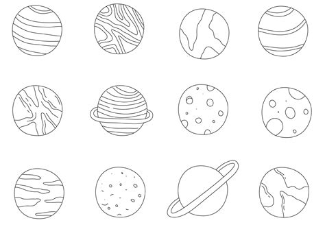 Planet Outline Vector Art Icons And Graphics For Free Download