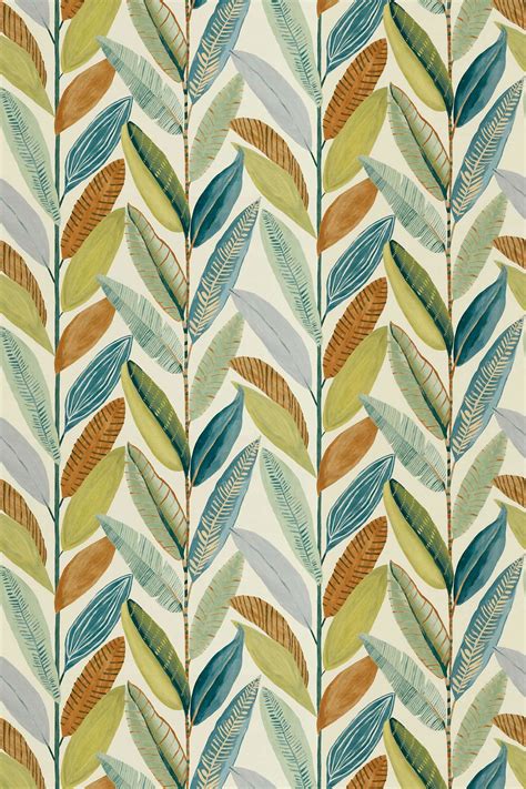 Hikkaduwa By Scion Spiced Pear Fabric Wallpaper Direct