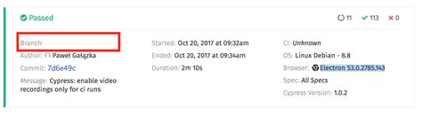 Missing Information About Git Branch In Cypress Dashboard Runs For Buildkite Issue
