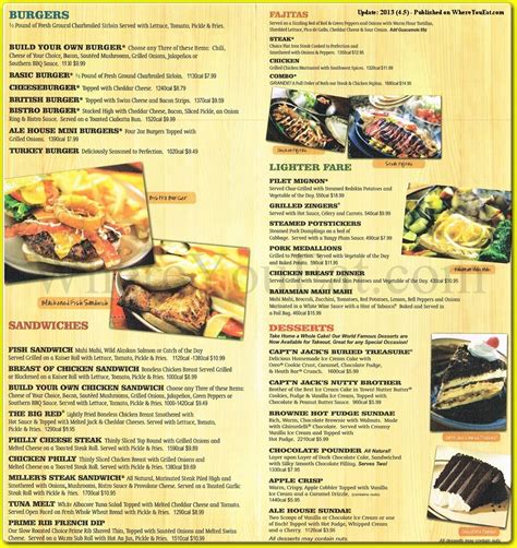 Millers Ale House Restaurant In Staten Island Official Menus And Photos