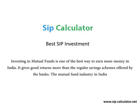 SIP Calculator Calculate The Sip Investment By Sipcalculator60 Issuu