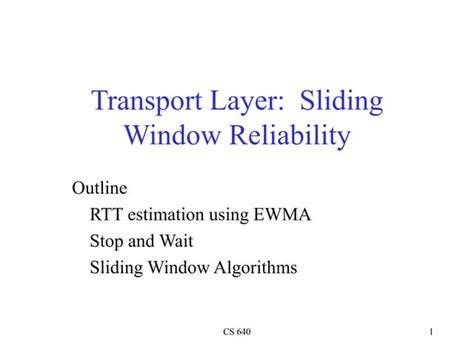 sliding window protocol for datalink layer ppt