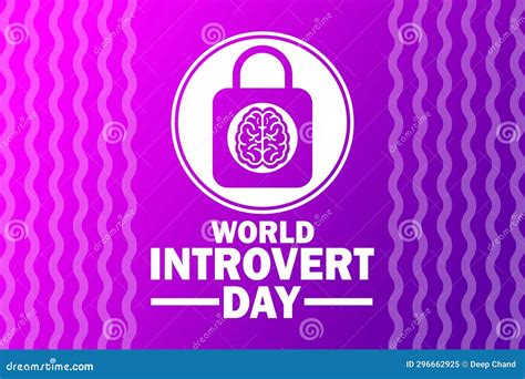 World Introvert Day Vector Illustration Stock Illustration Illustration Of Person Template
